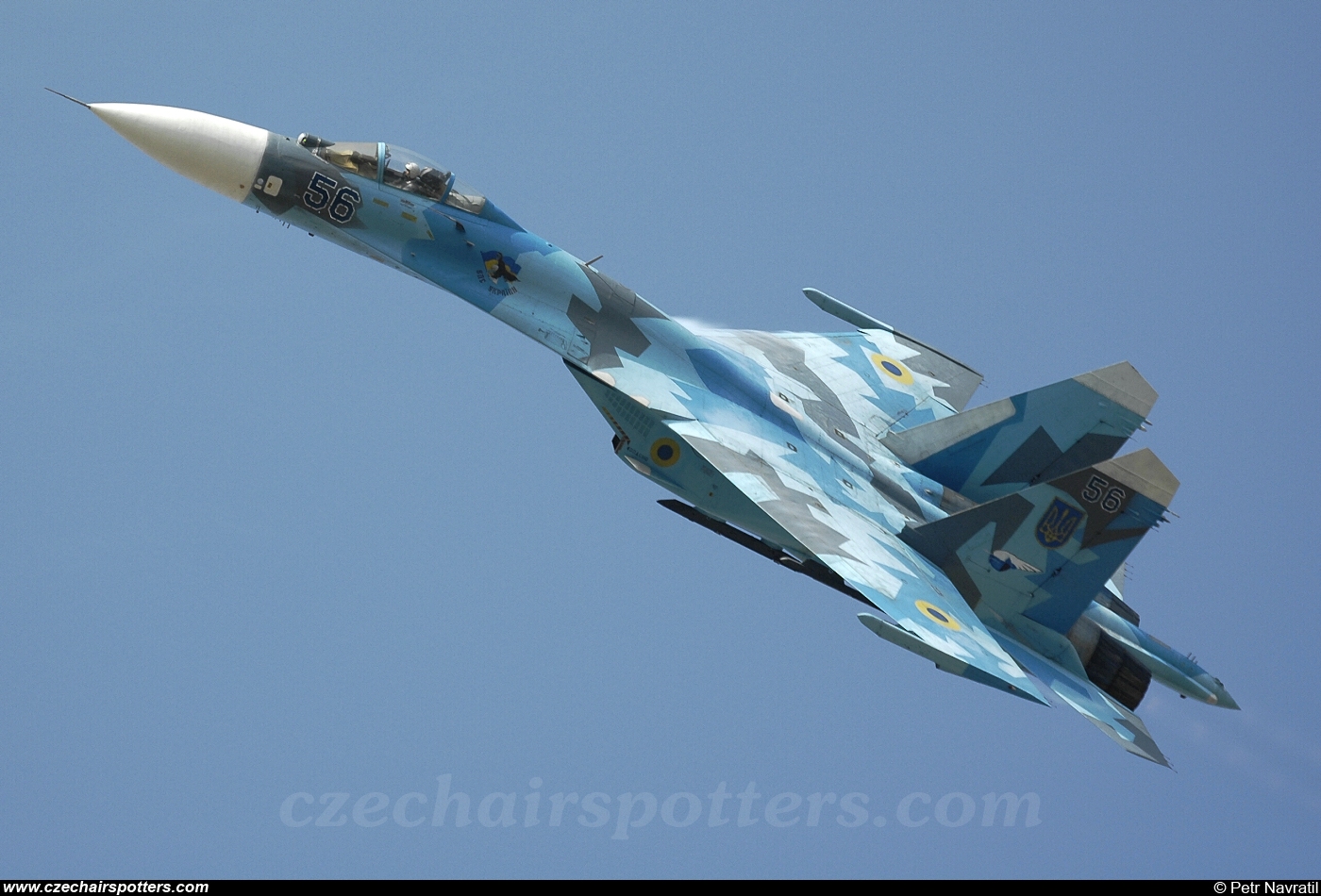 Ukraine - Air Force - Sukhoi Su-27 Flanker B 56 - czechairspotters.com